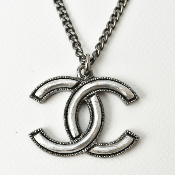 CHANEL | Jewelry | Chanel Necklace Pendant Coco Mark Cc Gun Metallic ...